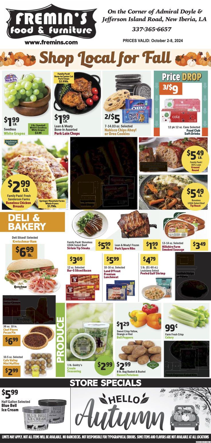 Weekly AD - Fremin's Food and Furniture