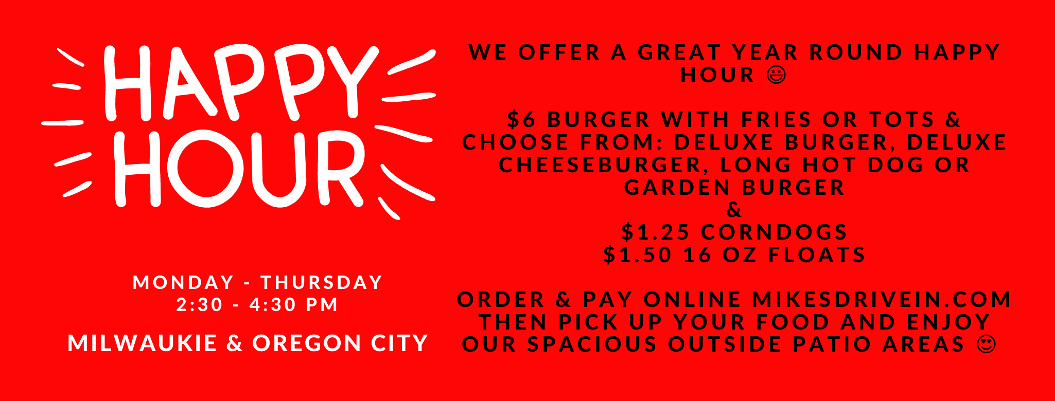 Menu - Mike’s Drive-In