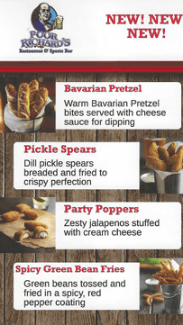 Appetizer Specials - Poor Richards Restaurant
