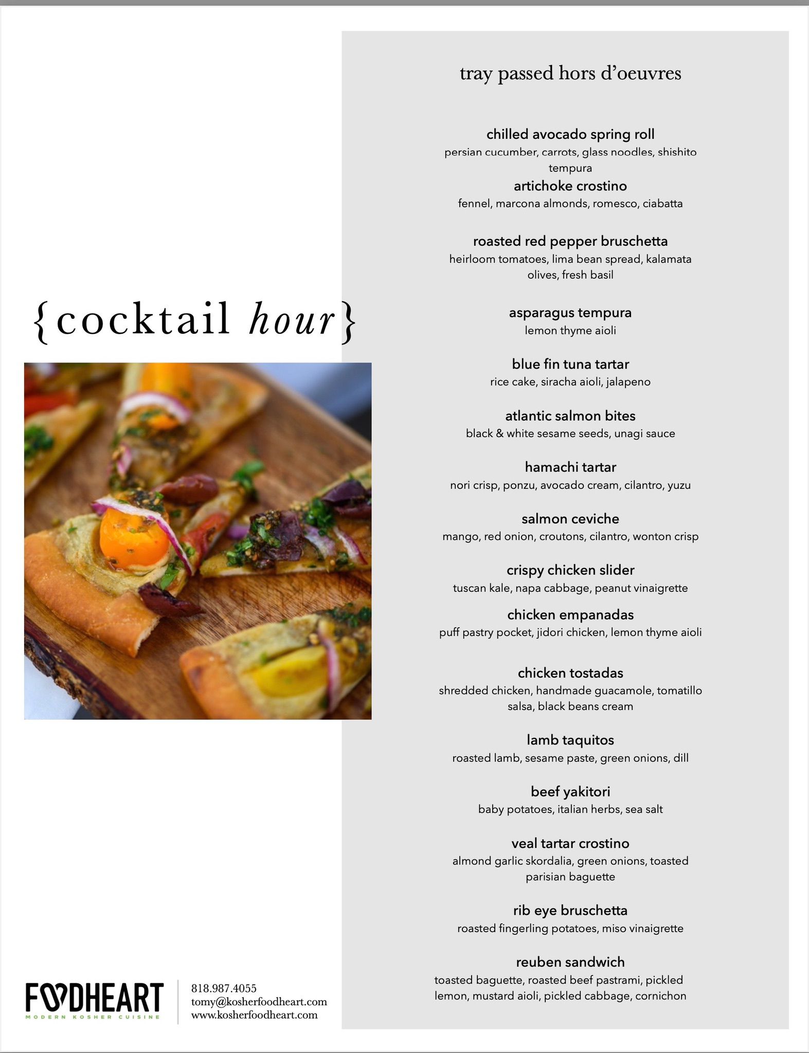 Kosher Menu - FoodHeart