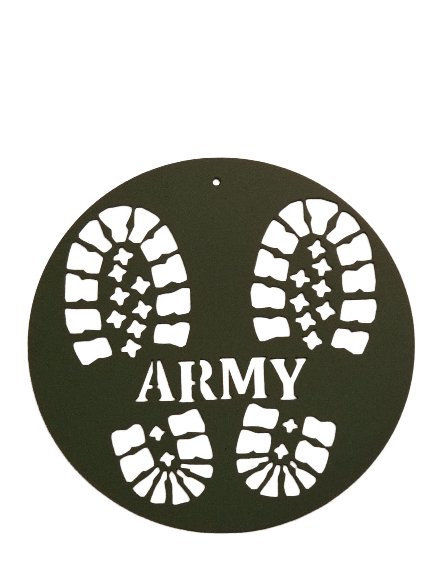 US Army with Boots Prints Wall Hanging