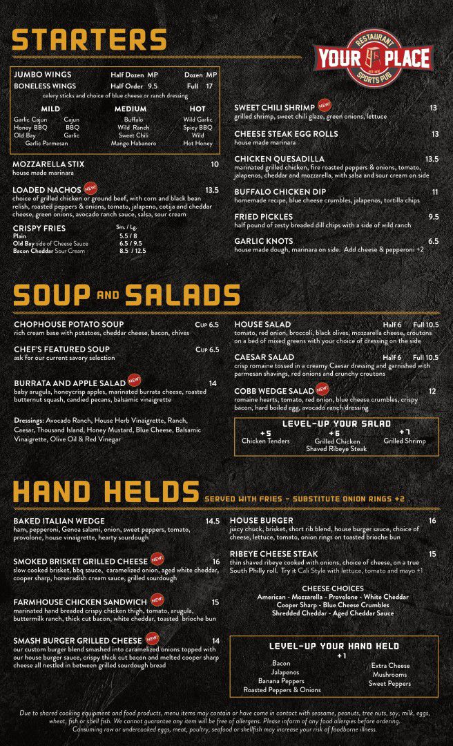 YP Online Ordering & Menus - Your Place Restaurant