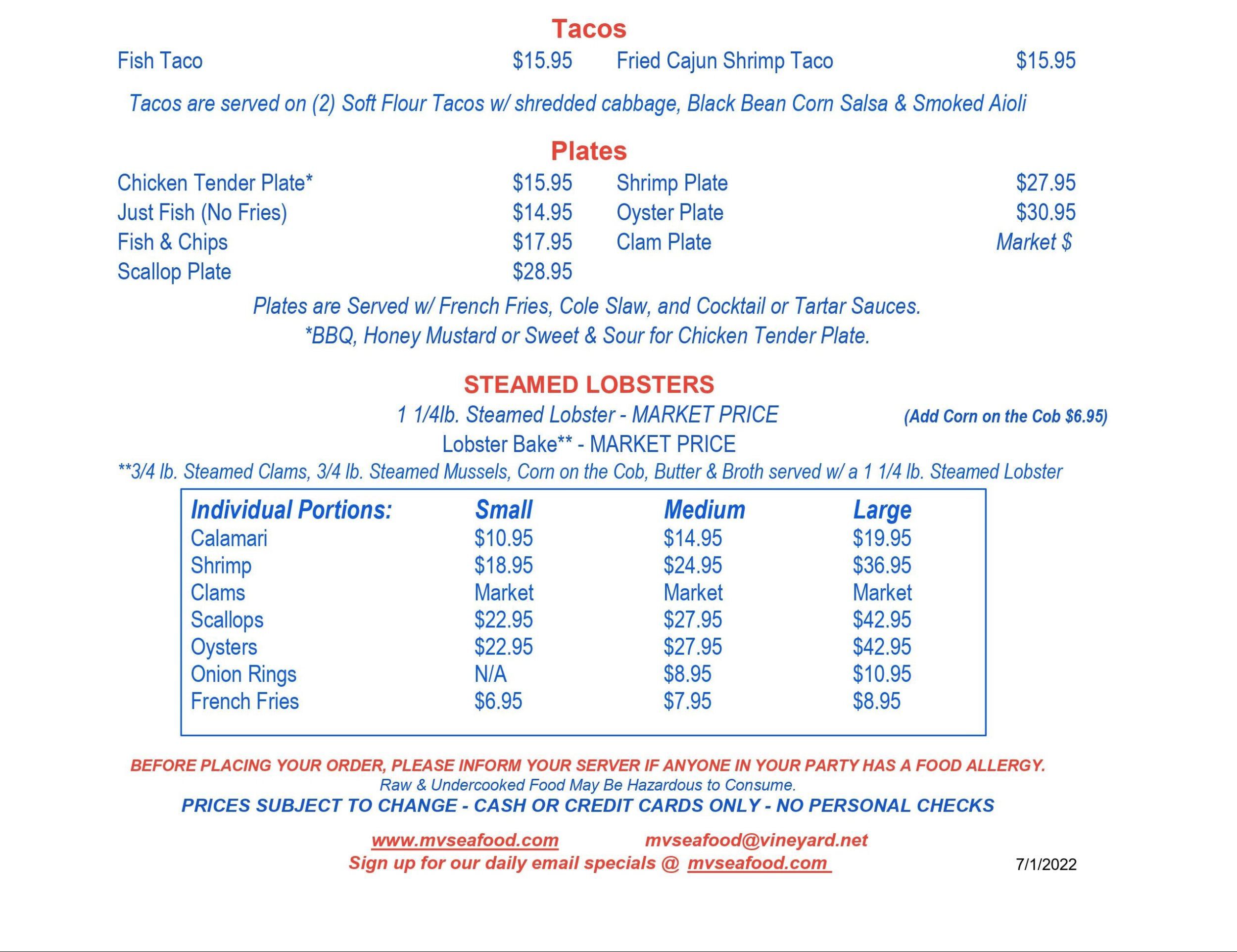 Take Out Menu - The Net Result