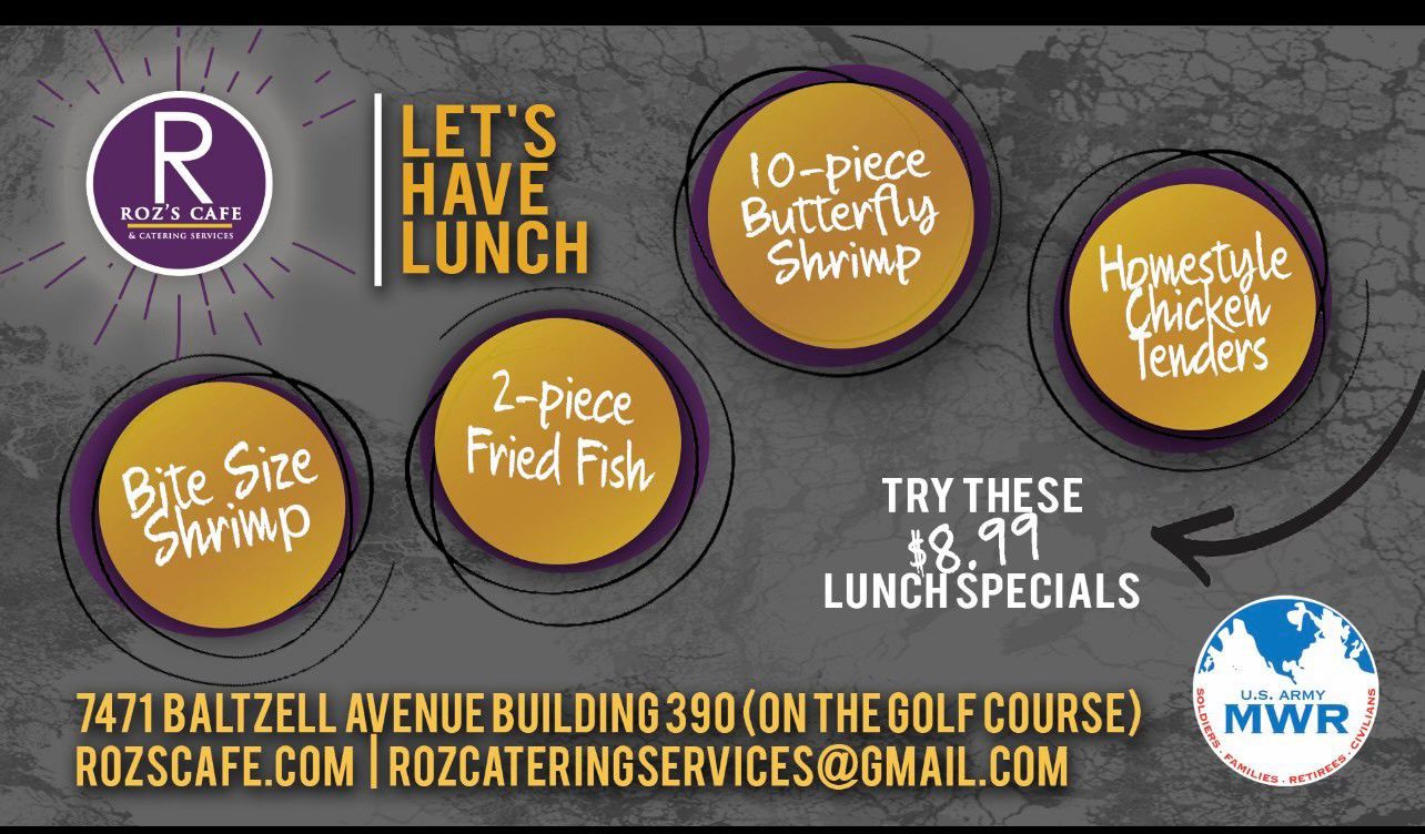 Menus - Roz's Cafe and Catering Services