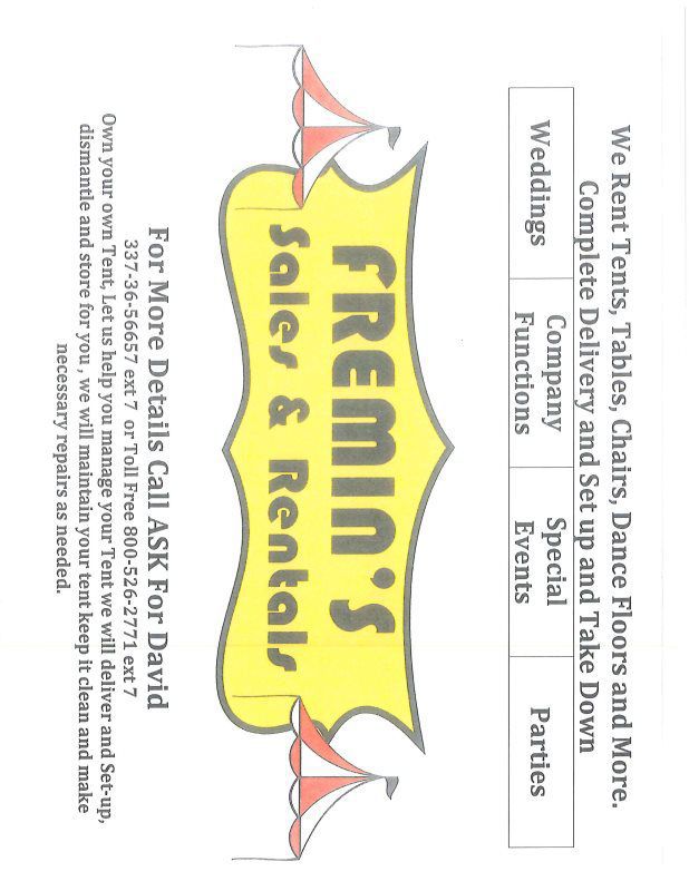 The Menu We Offer - Fremin's Food and Furniture