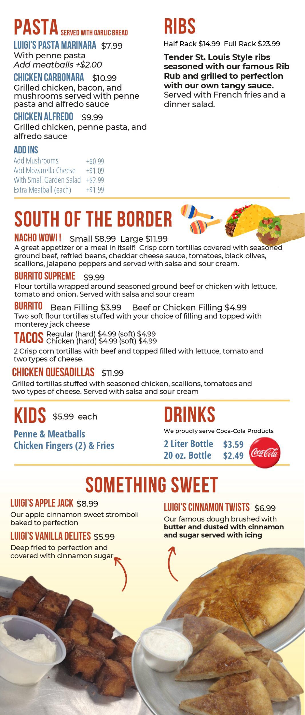 Pizza Menu - Luigi's Pizzeria