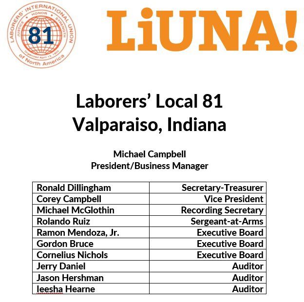 Contact Us - LIUNA Local 81