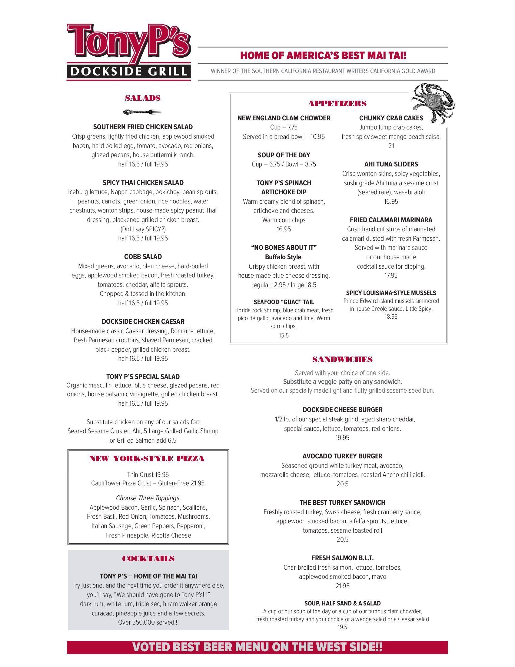 Home - Tony P's Dockside Grill