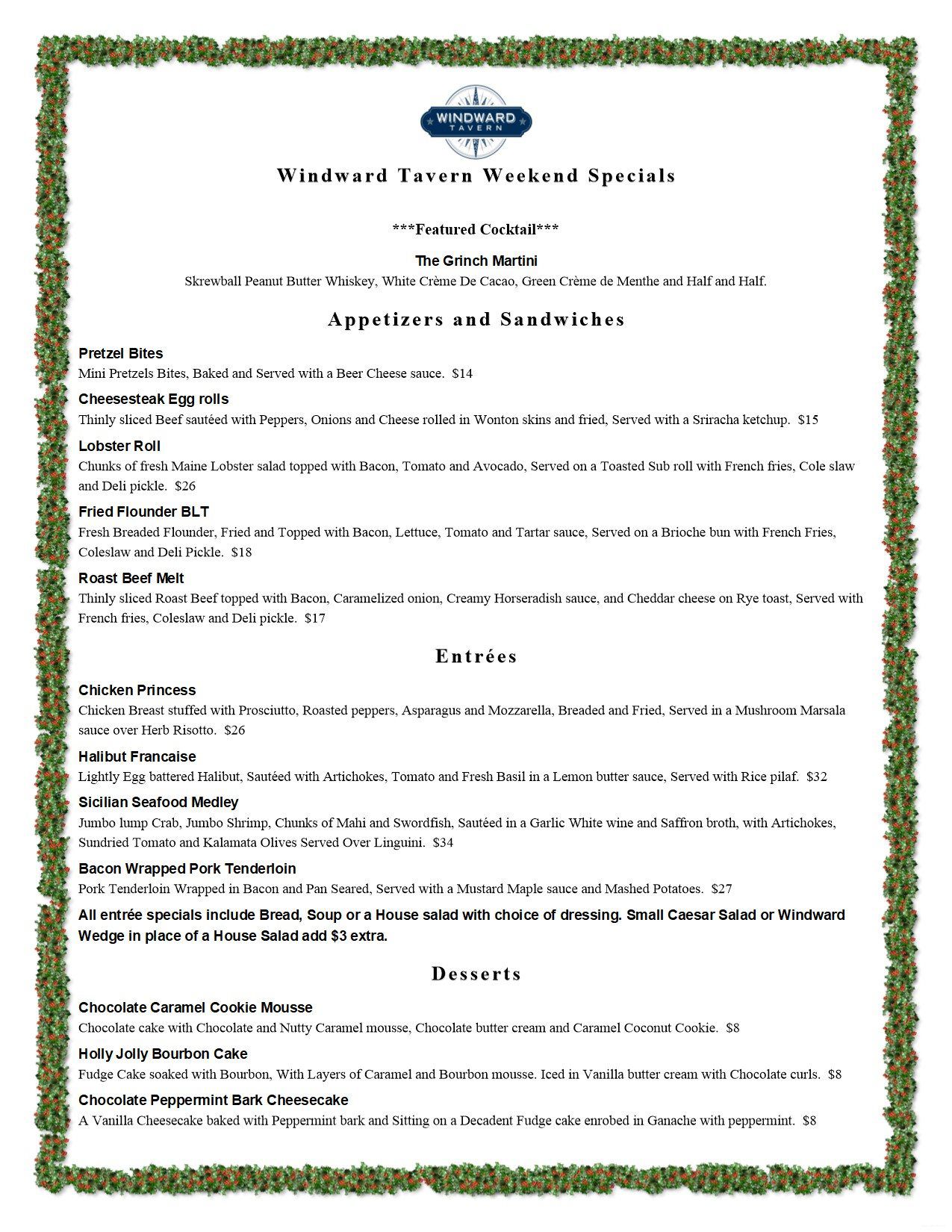 Specials - Windward Tavern