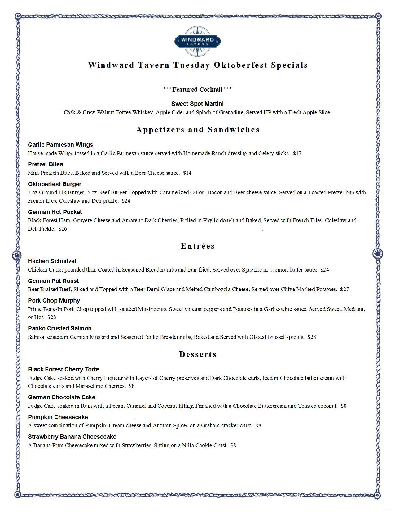 Specials - Windward Tavern