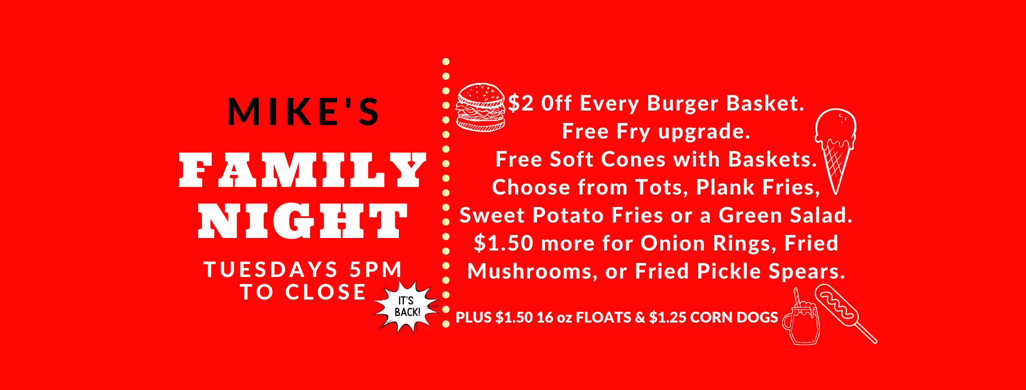 Menu - Mike’s Drive-In