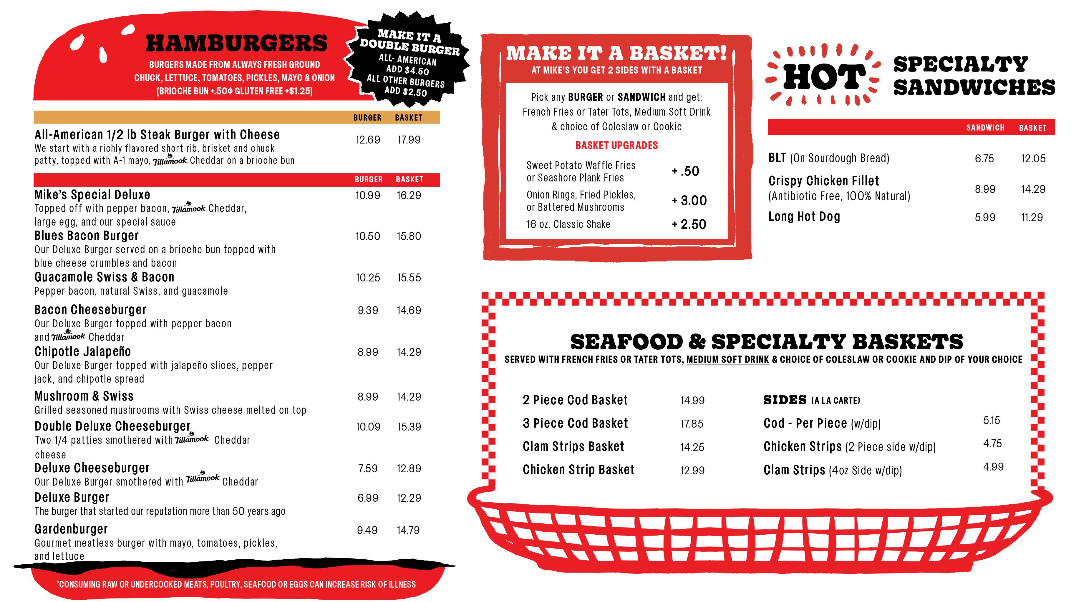 Menu - Mike’s Drive-In