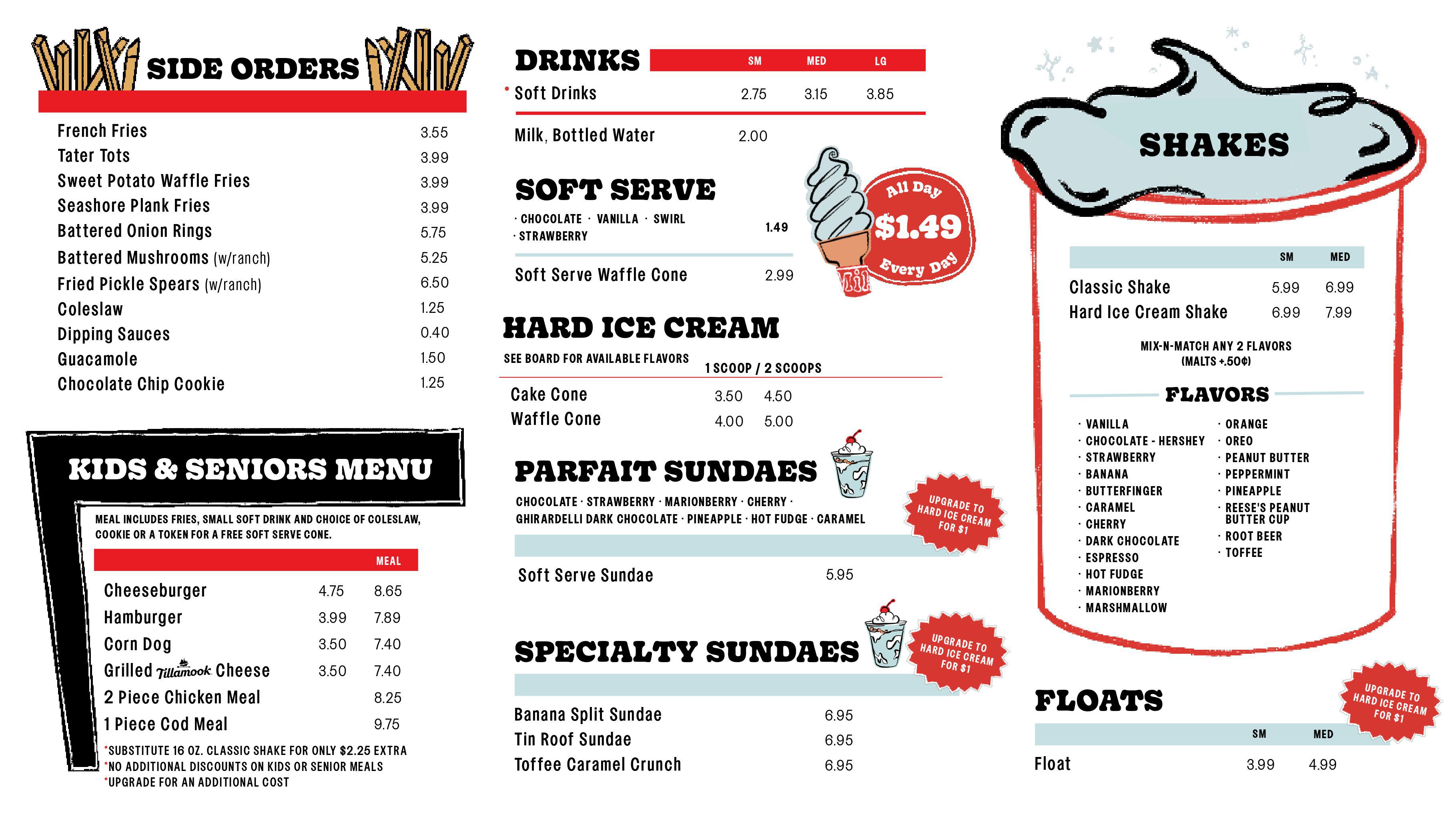 Menu - Mike’s Drive-In