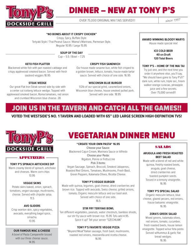 Home - Tony P's Dockside Grill