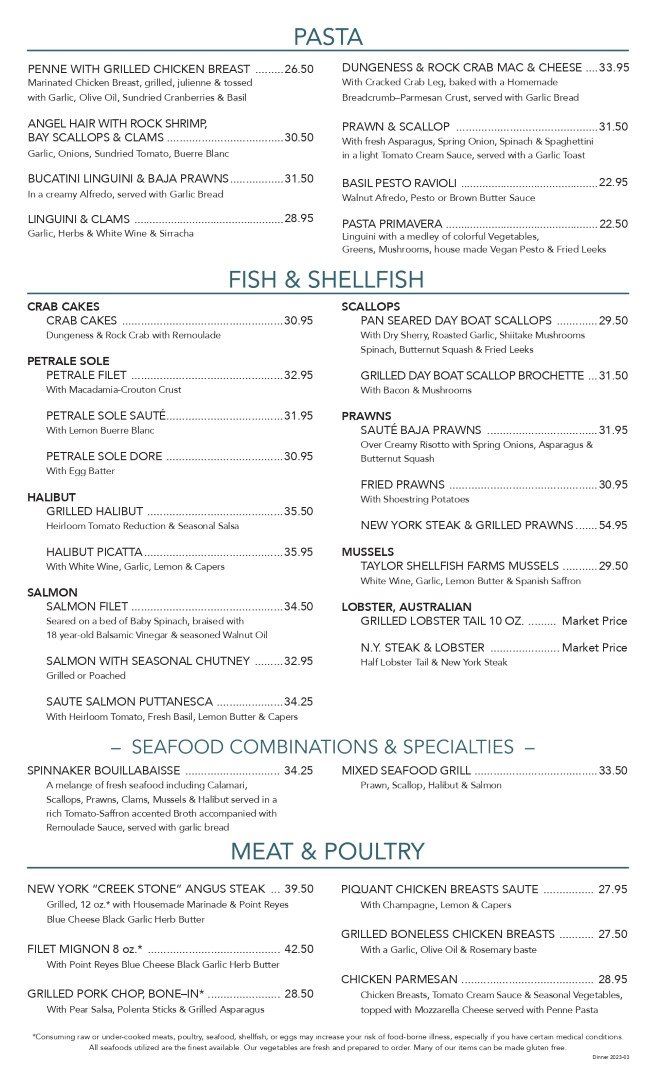 Dinner - The Spinnaker