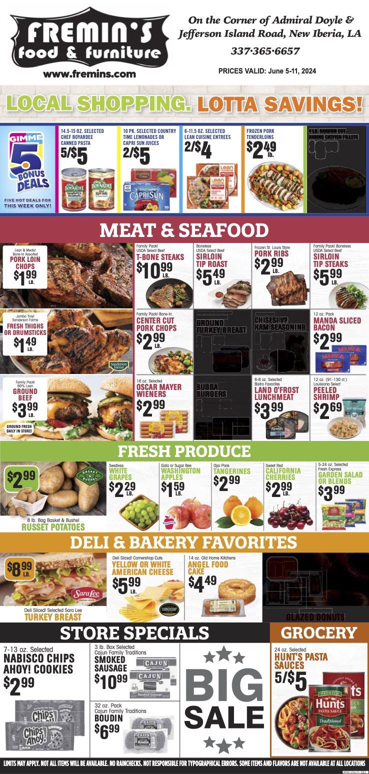 Weekly AD - Fremin's Food and Furniture