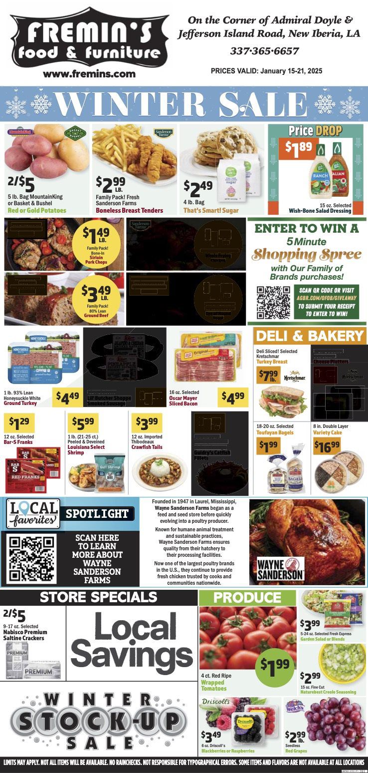 Weekly AD - Fremin's Food and Furniture