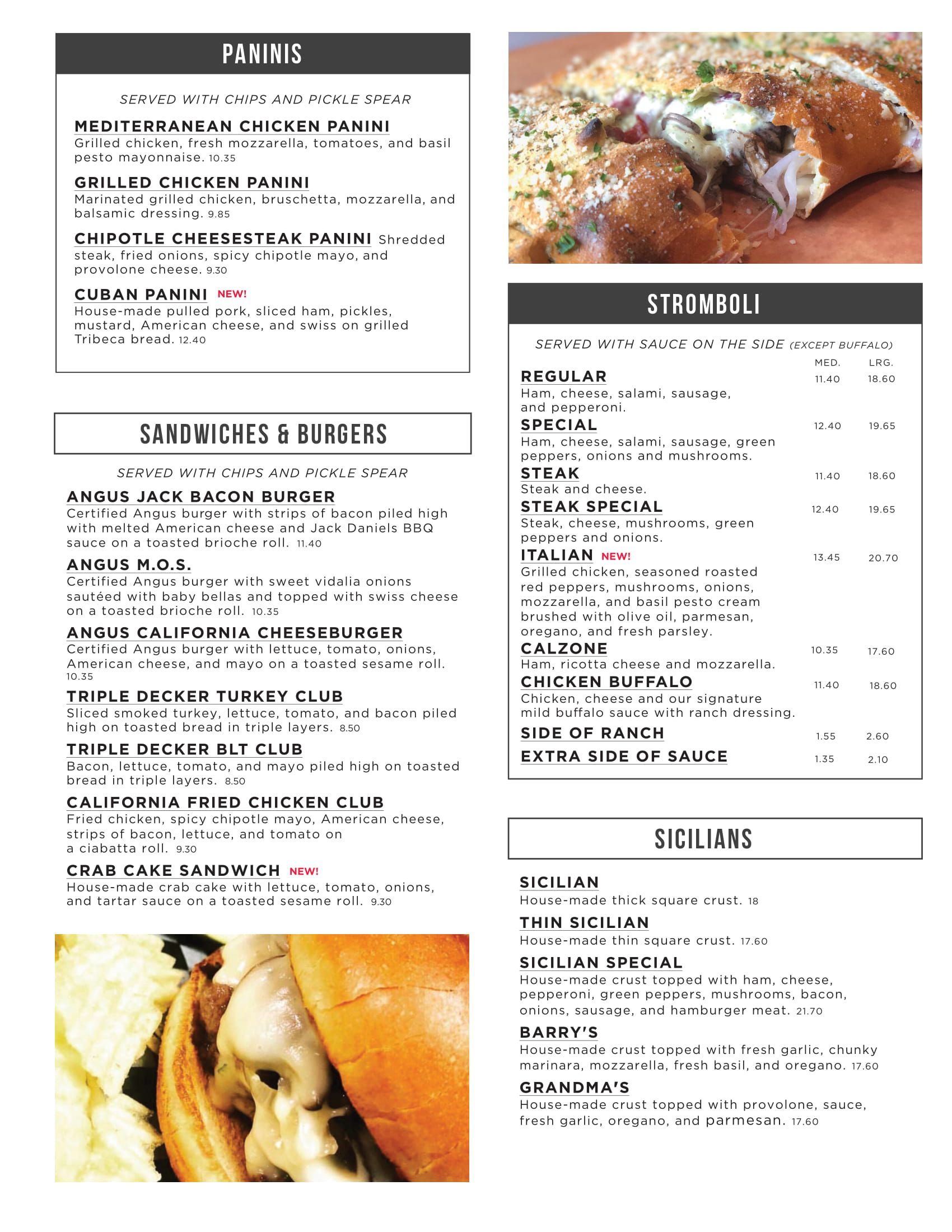 Menu - Basile Italian Delight Restaurant