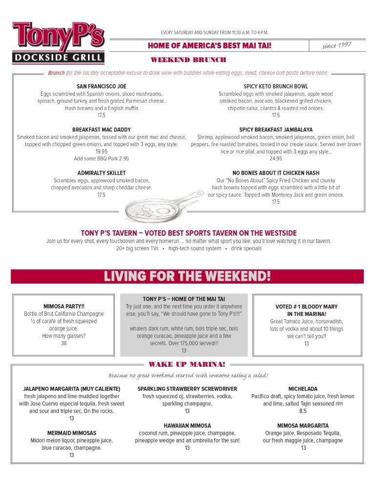 Home - Tony P's Dockside Grill