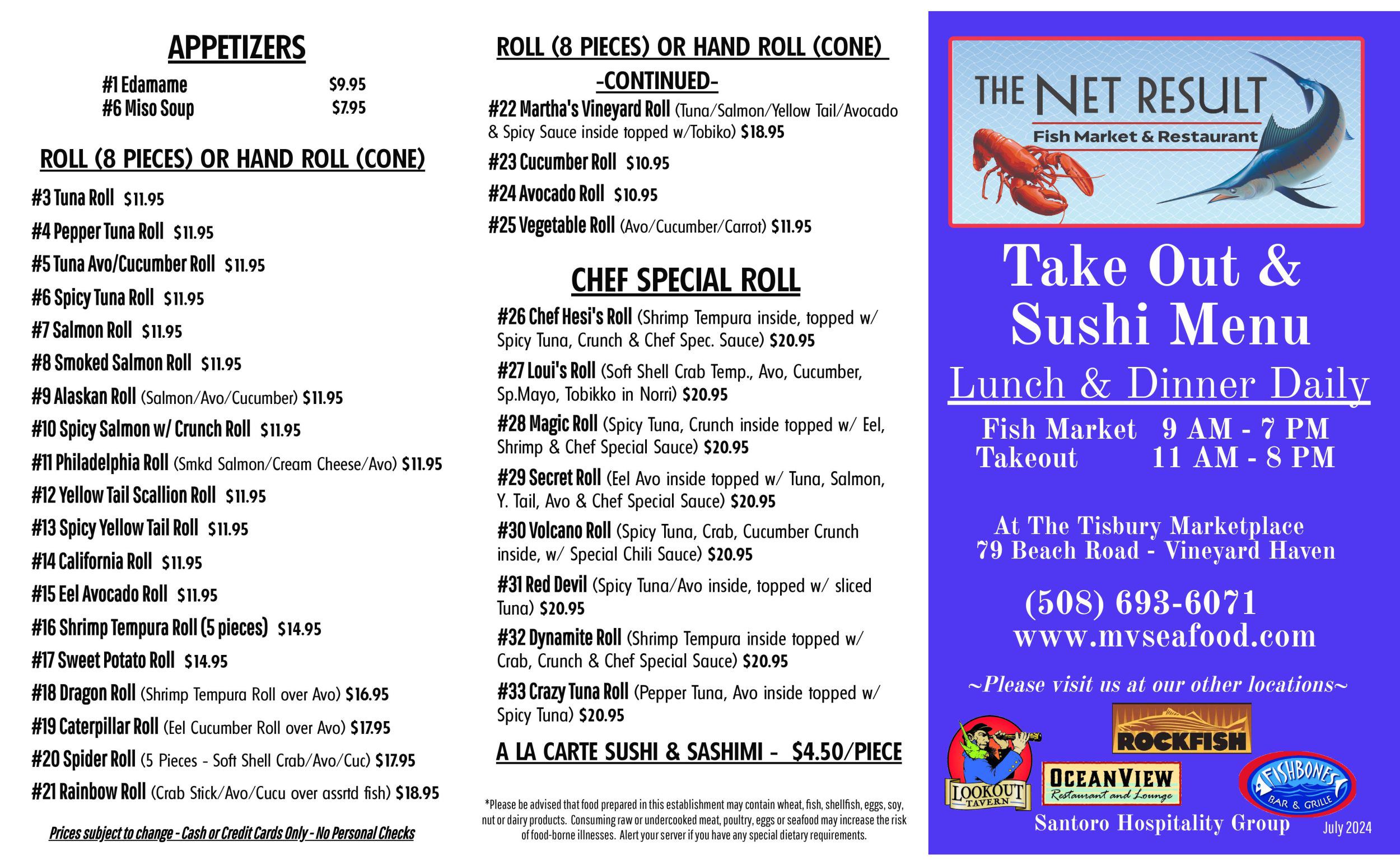 Take Out Menu - The Net Result